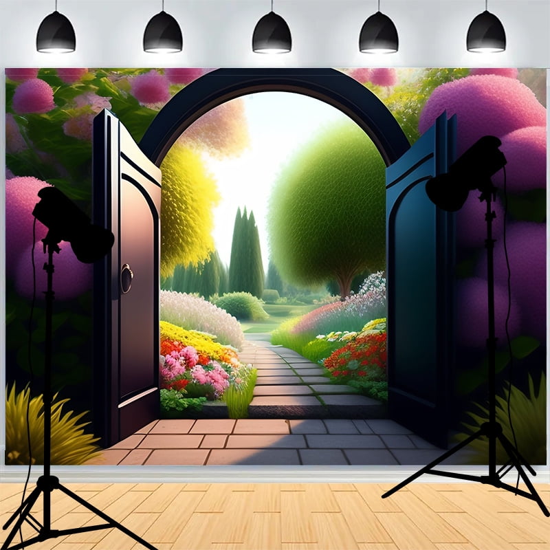 Fairytale Fantasy Photography Backdrops Window With Bunch Flowers ...