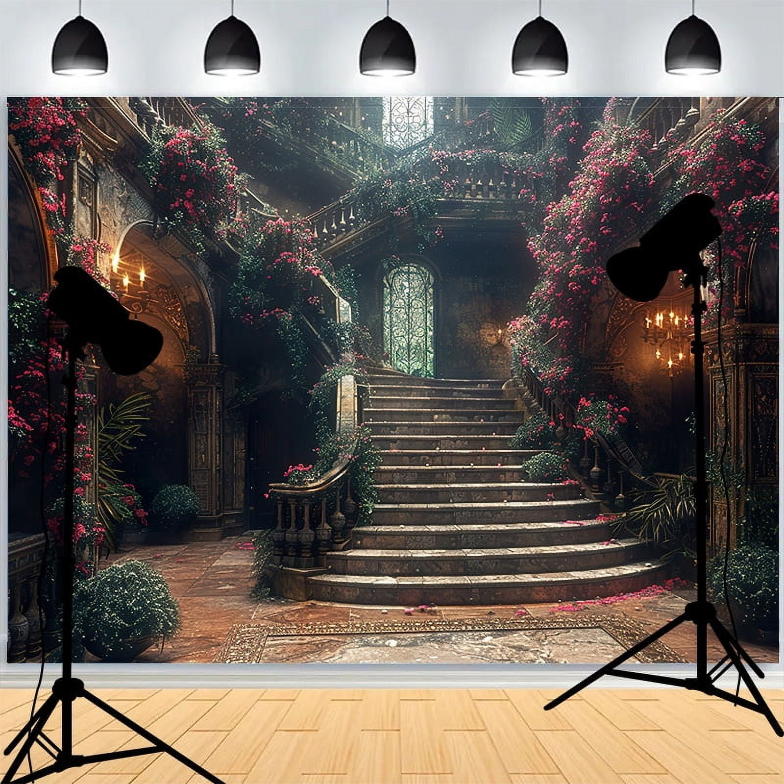 Fairytale Fantasy Photography Backdrops Window With Bunch Flowers ...