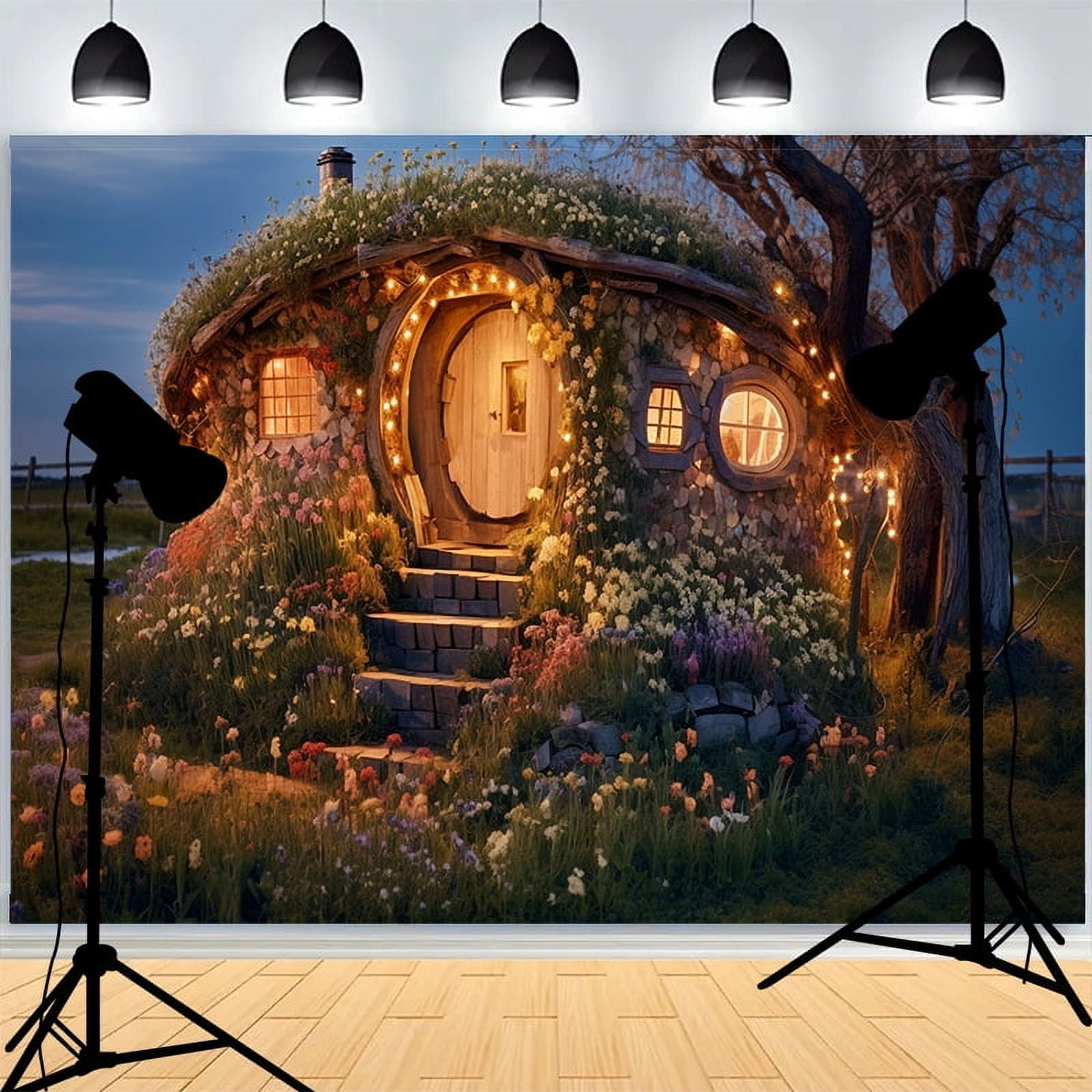 Fairytale Fantasy Photography Backdrops Window With Bunch Flowers ...