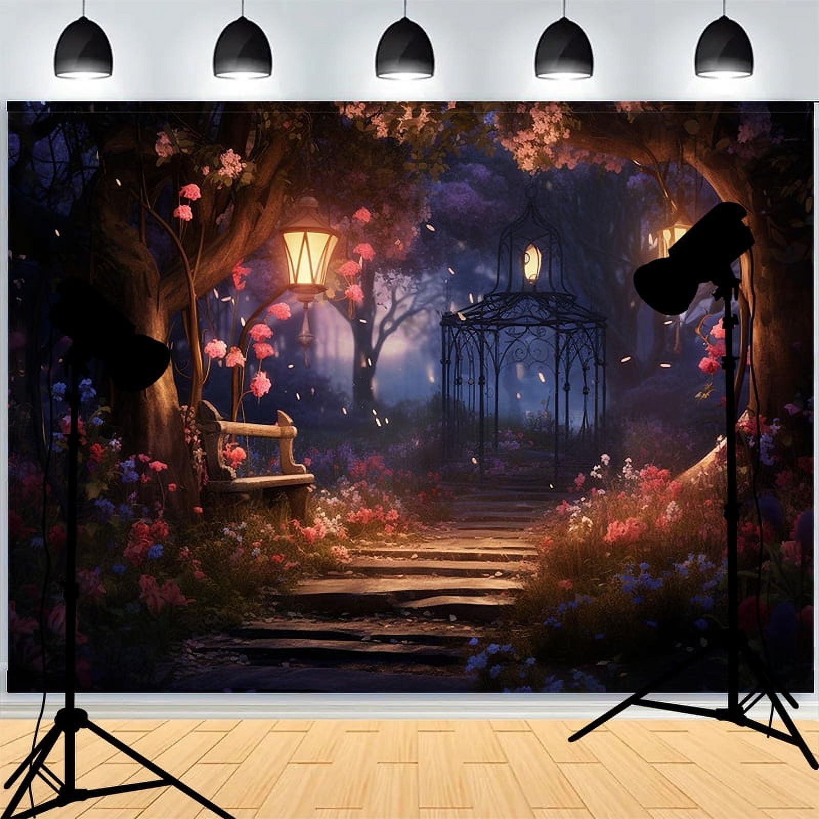 Fairytale Fantasy Photography Backdrops Window With Bunch Flowers ...