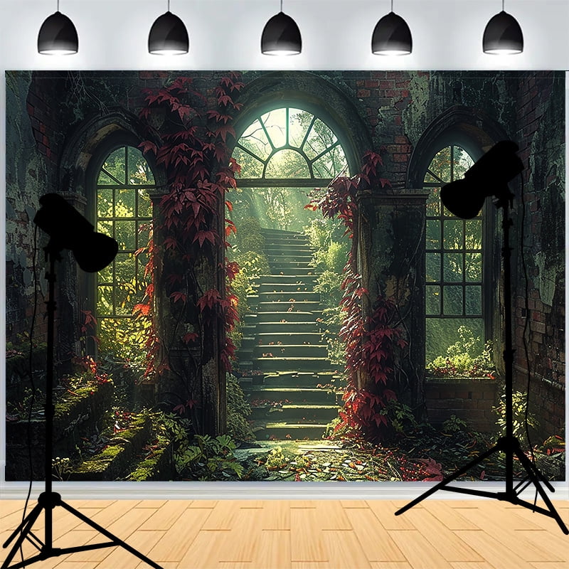 Fairytale Fantasy Photography Backdrops Window With Bunch Flowers ...