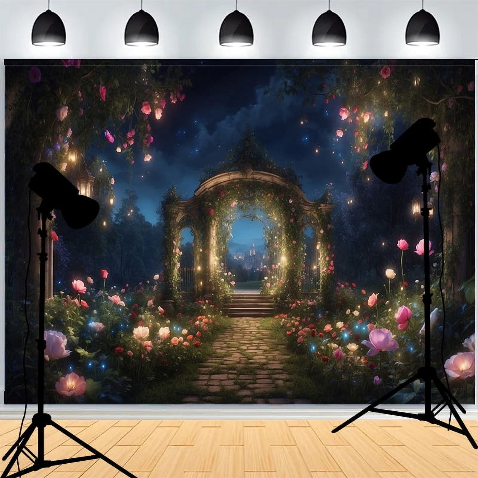 Fairytale Fantasy Photography Backdrops Window With Bunch Flowers ...