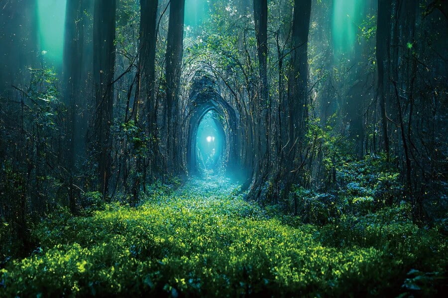 Fairytale Fireflies Enchanted Forest Photo Backdrop Girl Birthday Baby ...