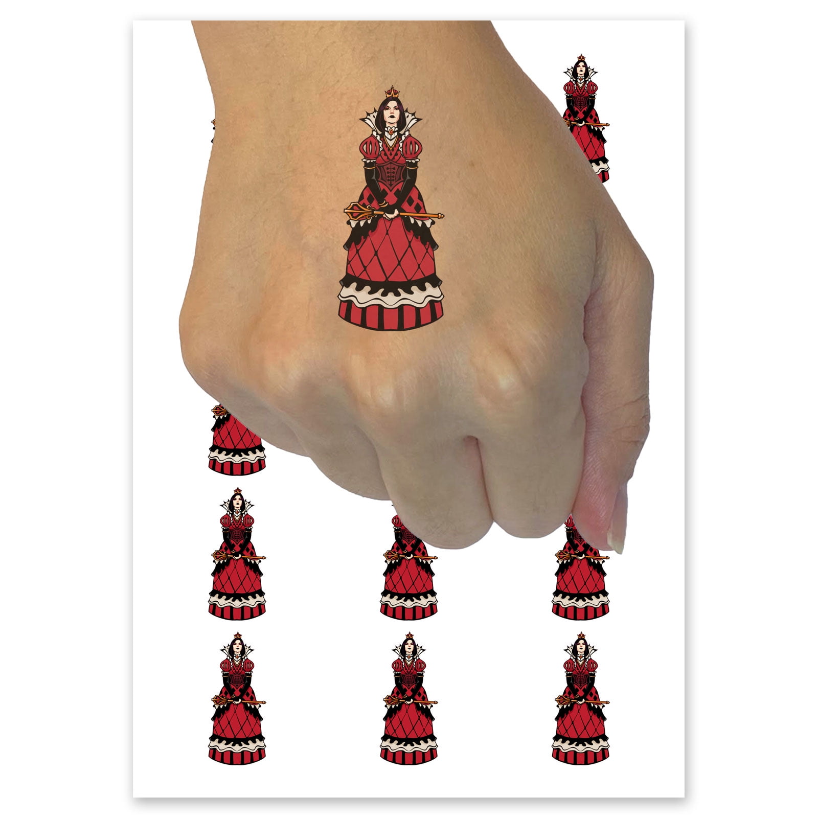 Fairytale Queen Monarch Nobility Medieval Fantasy Temporary Tattoo ...