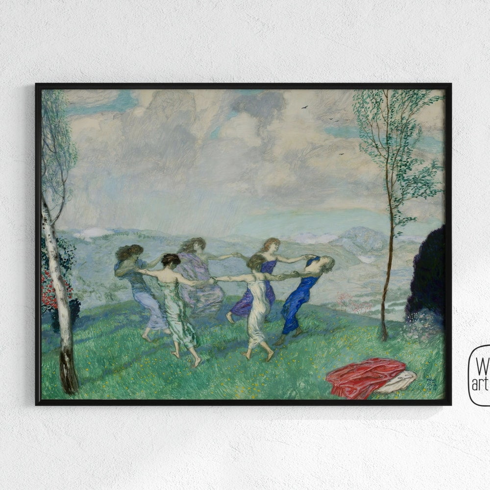 Fairytale Round Dance Painting Dancing Women Painting Wicca Women Art ...