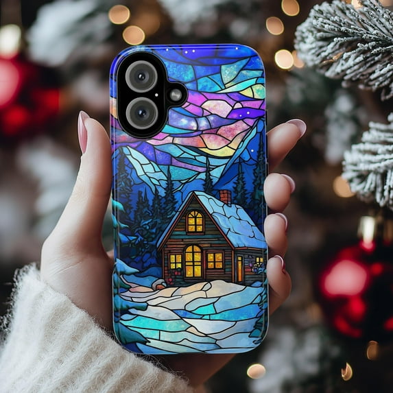 Fairytale Stained Glass Phone Case Cozy Winter Art iPhone 17 11 12 13 ...