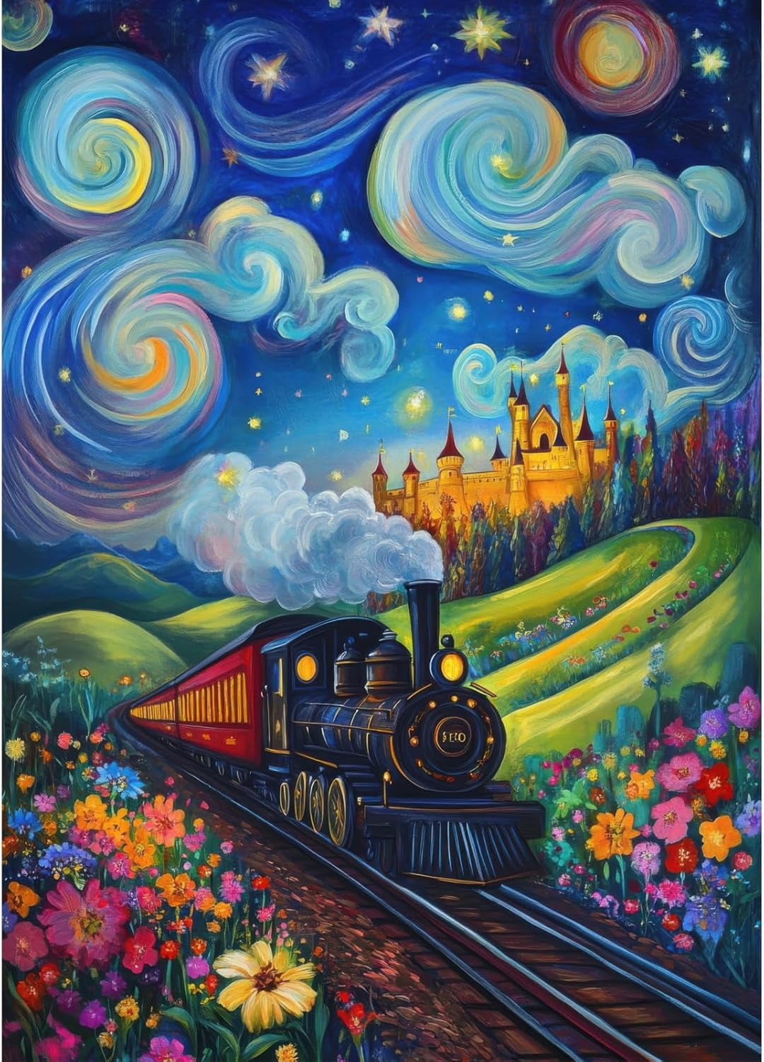 Fairytale Train Jigsaw Puzzles, Puzzles for Adults 1000 Pieces, Perfect ...