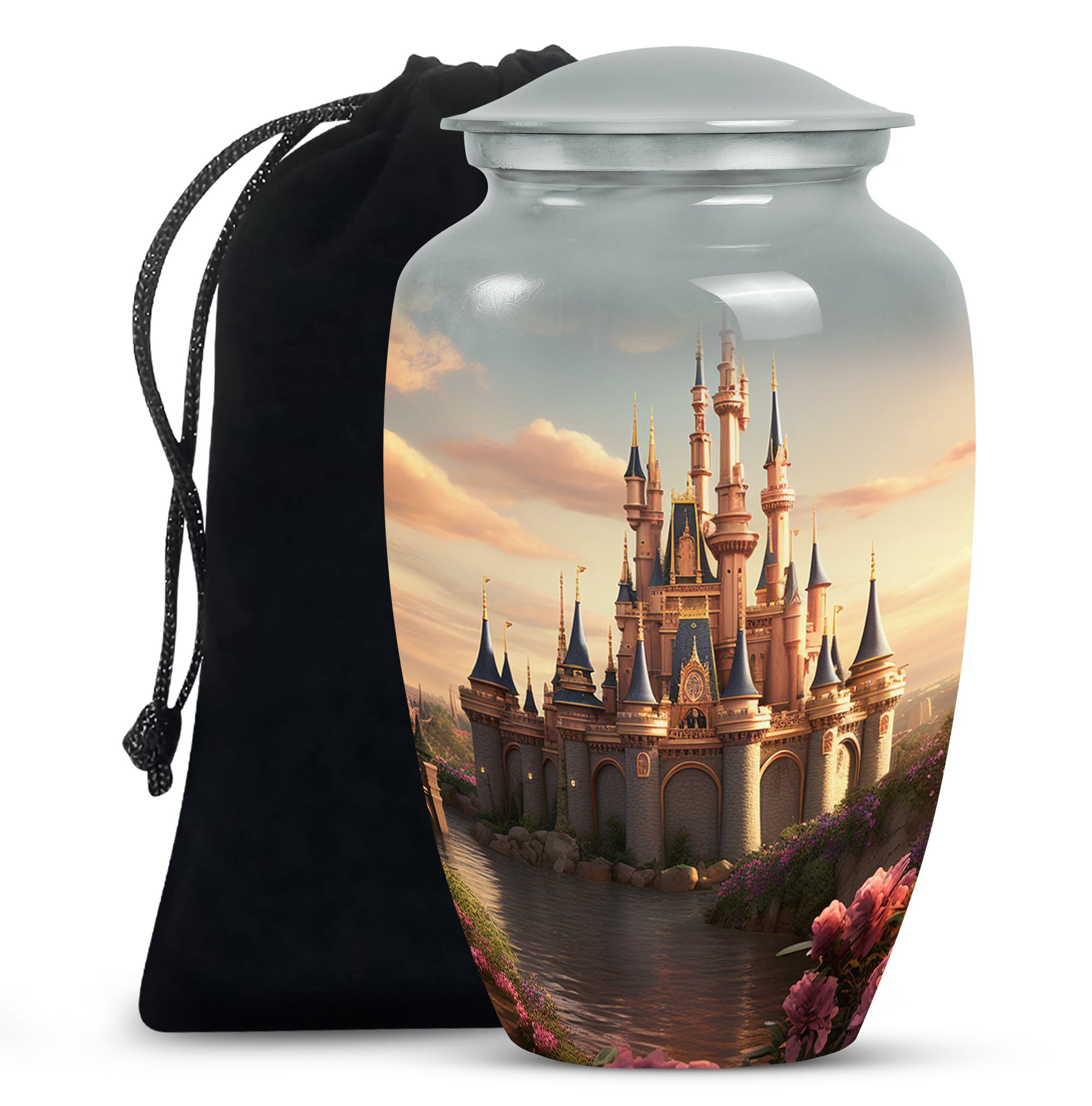 Fairytale Twilight Castle Amidst Blossoms - Human Urns For Ashes Adult ...