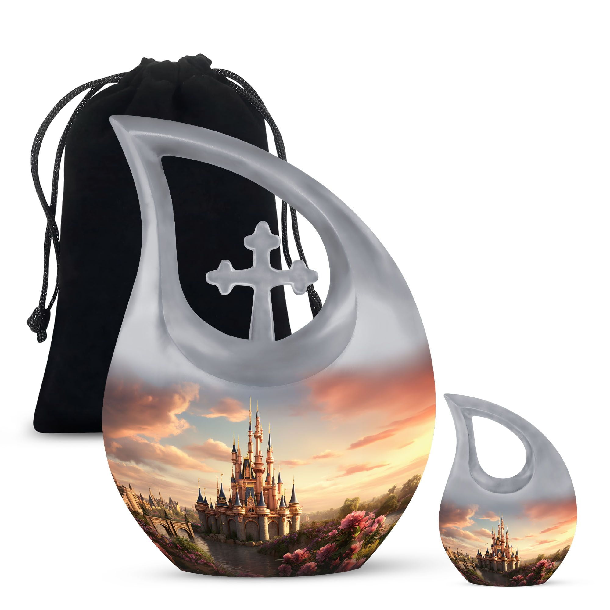 Fairytale Twilight Castle Amidst Urn - Decorative Urns For Ashes Adult ...