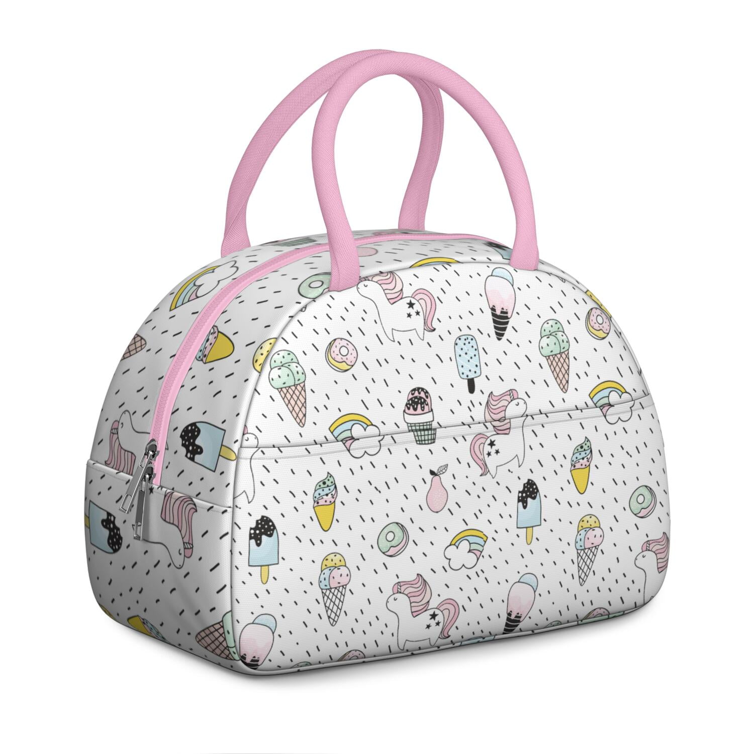 Fairytale Unicorn Lunch Bag – Mythical Horse Pattern in Rainbow Colors ...