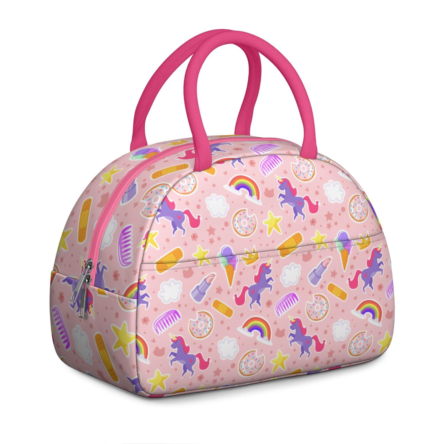 Fairytale Unicorn Lunch Bag – Mythical Horse Pattern in Rainbow Colors ...