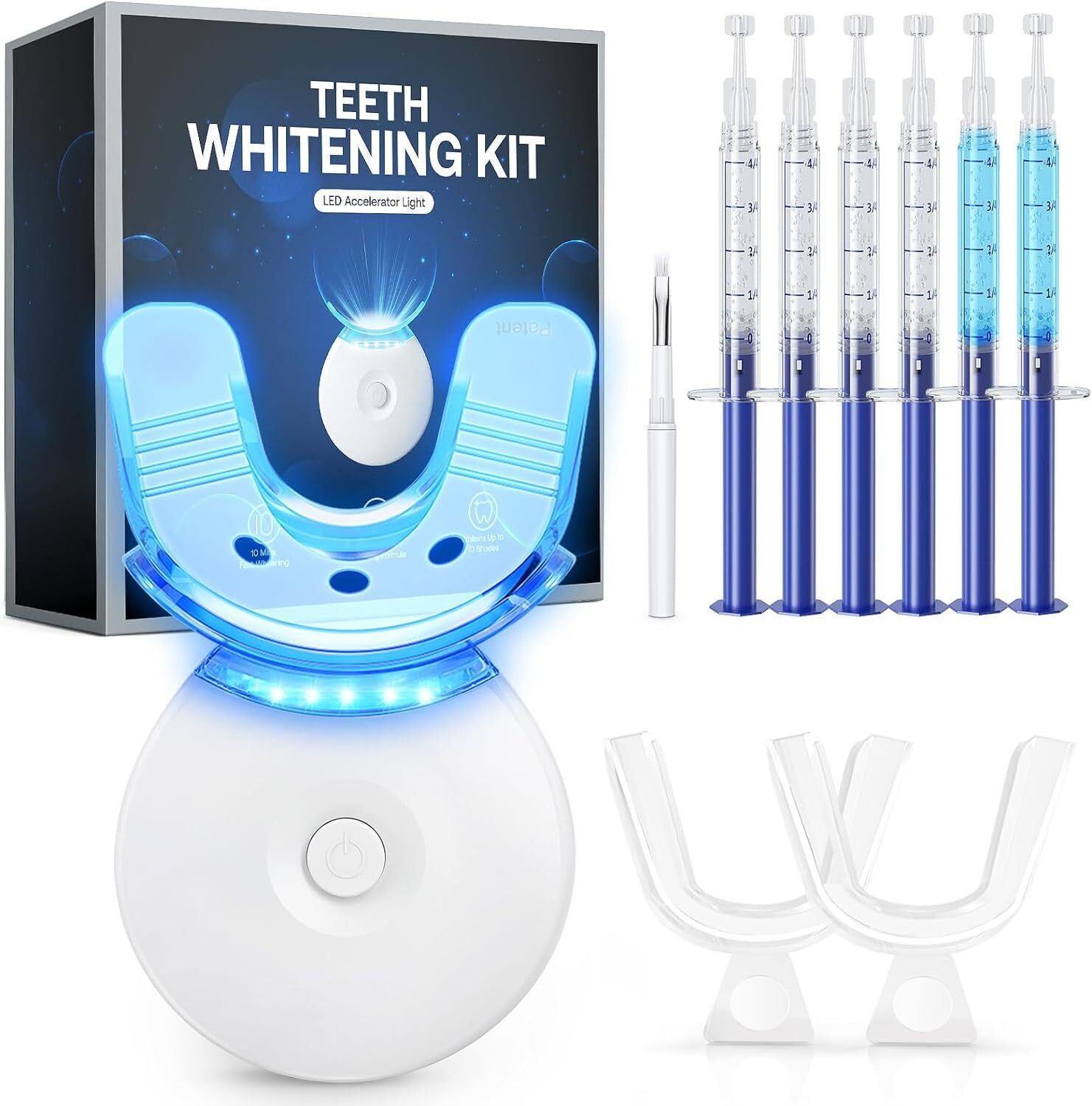Fairywill Teeth Whitening Kit, LED Teeth Whitening Light with 6 X 3ml ...