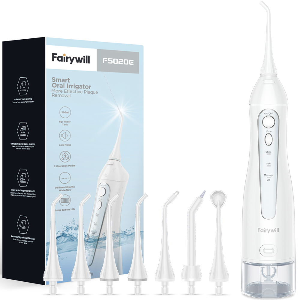 Fairywill water flossers oral irrigator rechargeable portable dental 3 ...