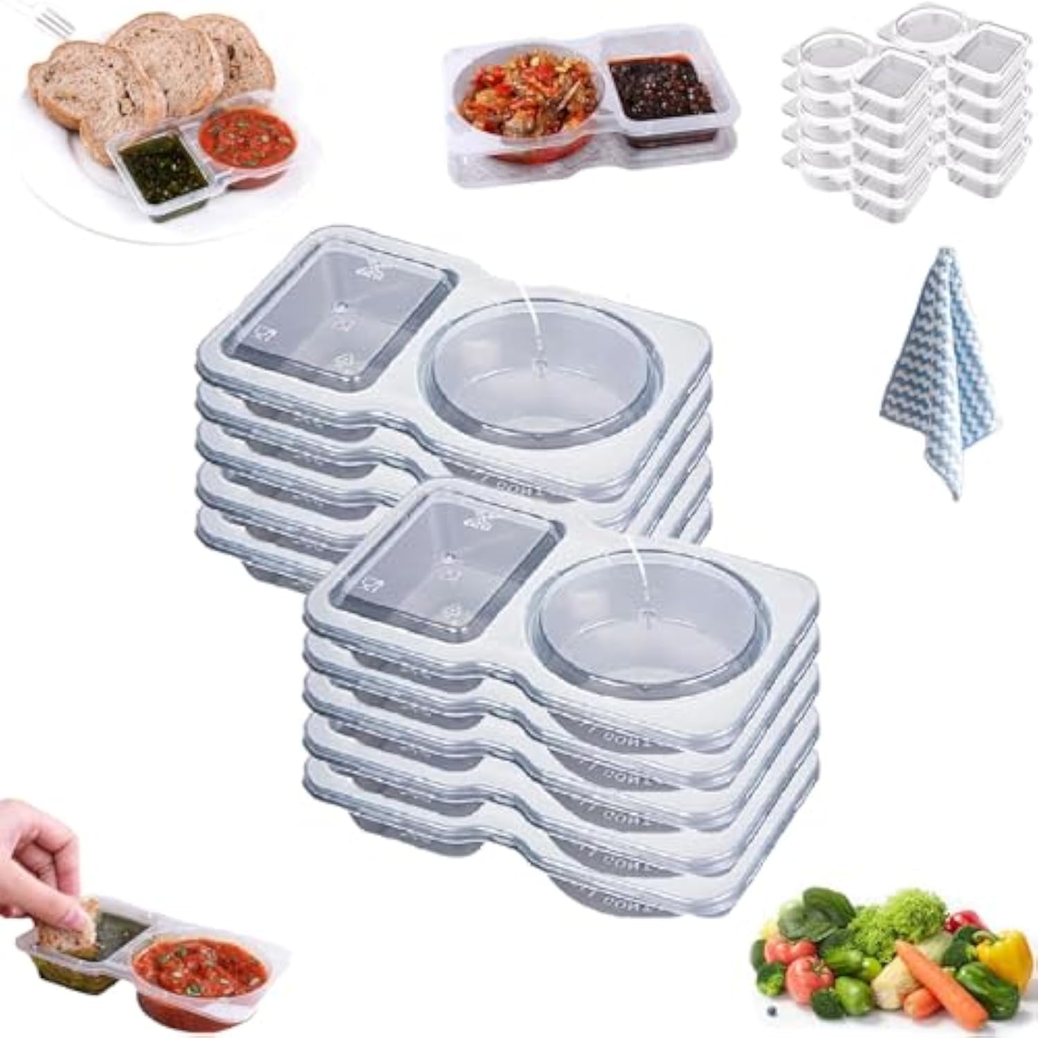 Faisly Munch Mate, Munch Mate Snack Containers, Double Compartment ...