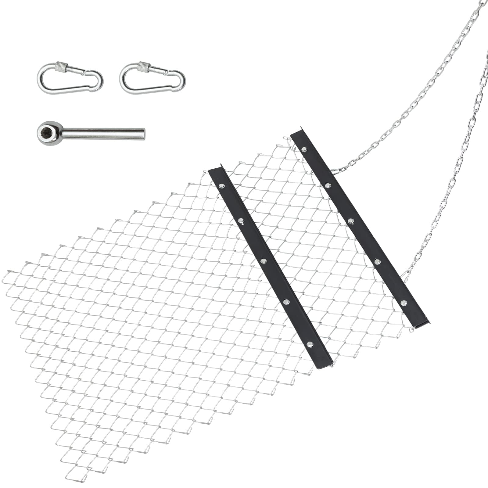 Faitaliicy 4 x 5 FT ATV Drag Chain Harrow Towable Steel Rust Resistant ...