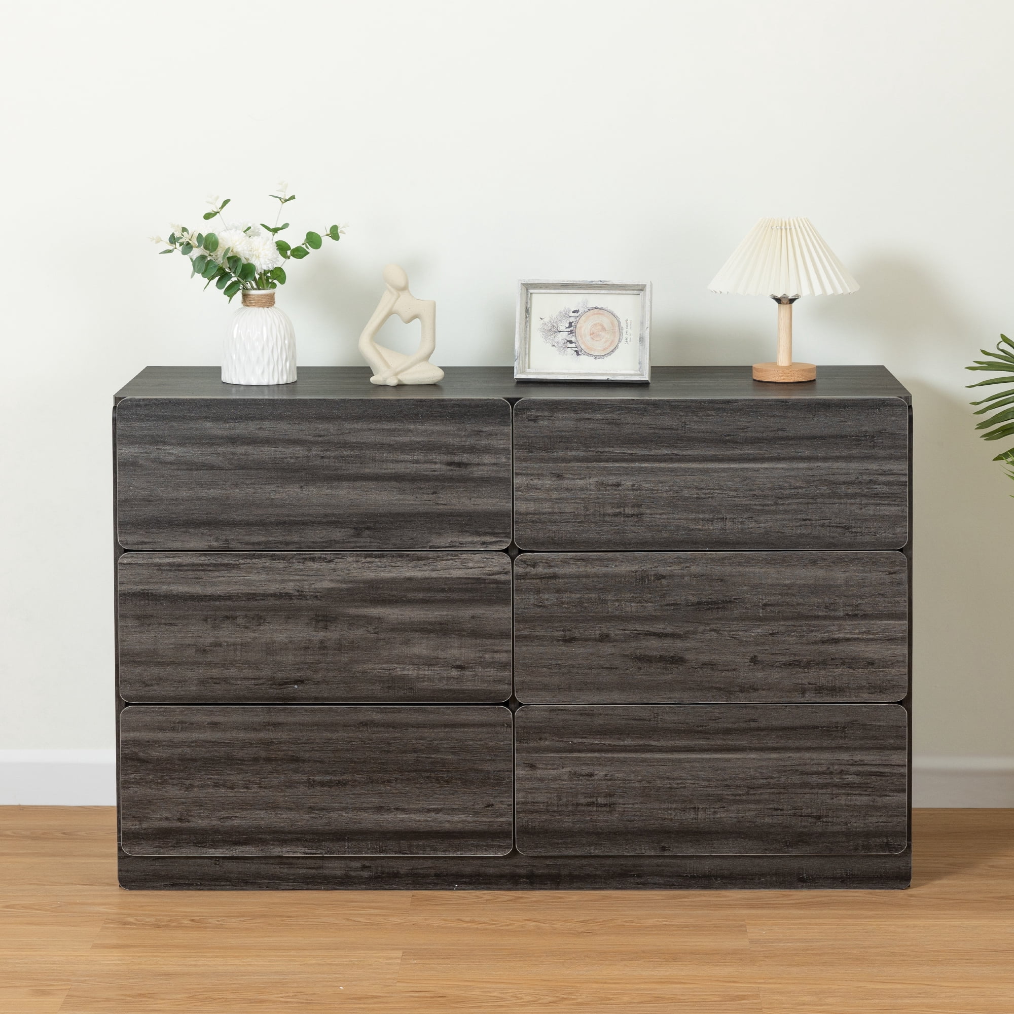 Faitaliicy 6 Drawer Dresser Chests Of Drawers Sideboard Buffet Cabinet ...