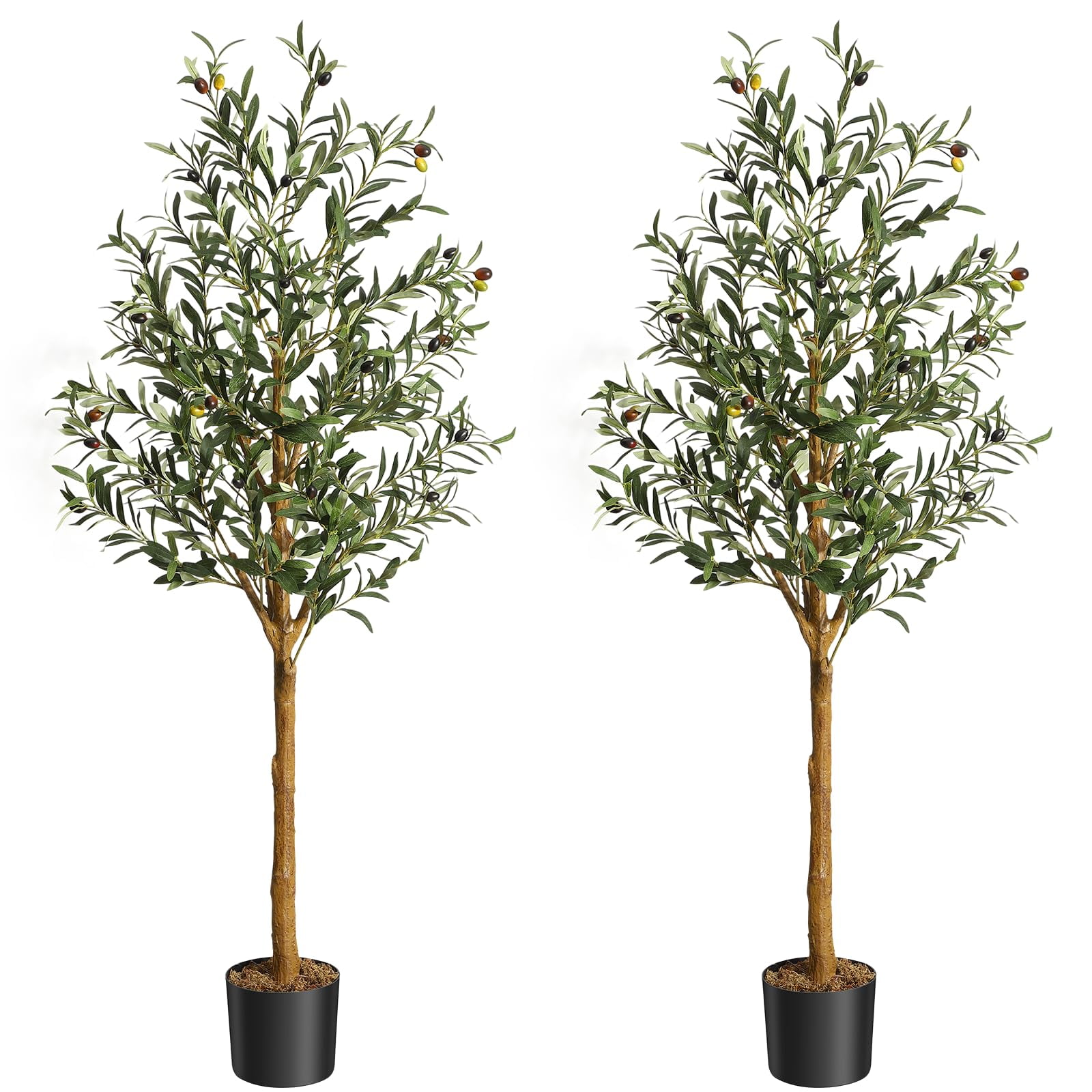 Faitaliicy Artificial Olive Tree Tall Faux Silk Olive Trees Indoor Fake ...