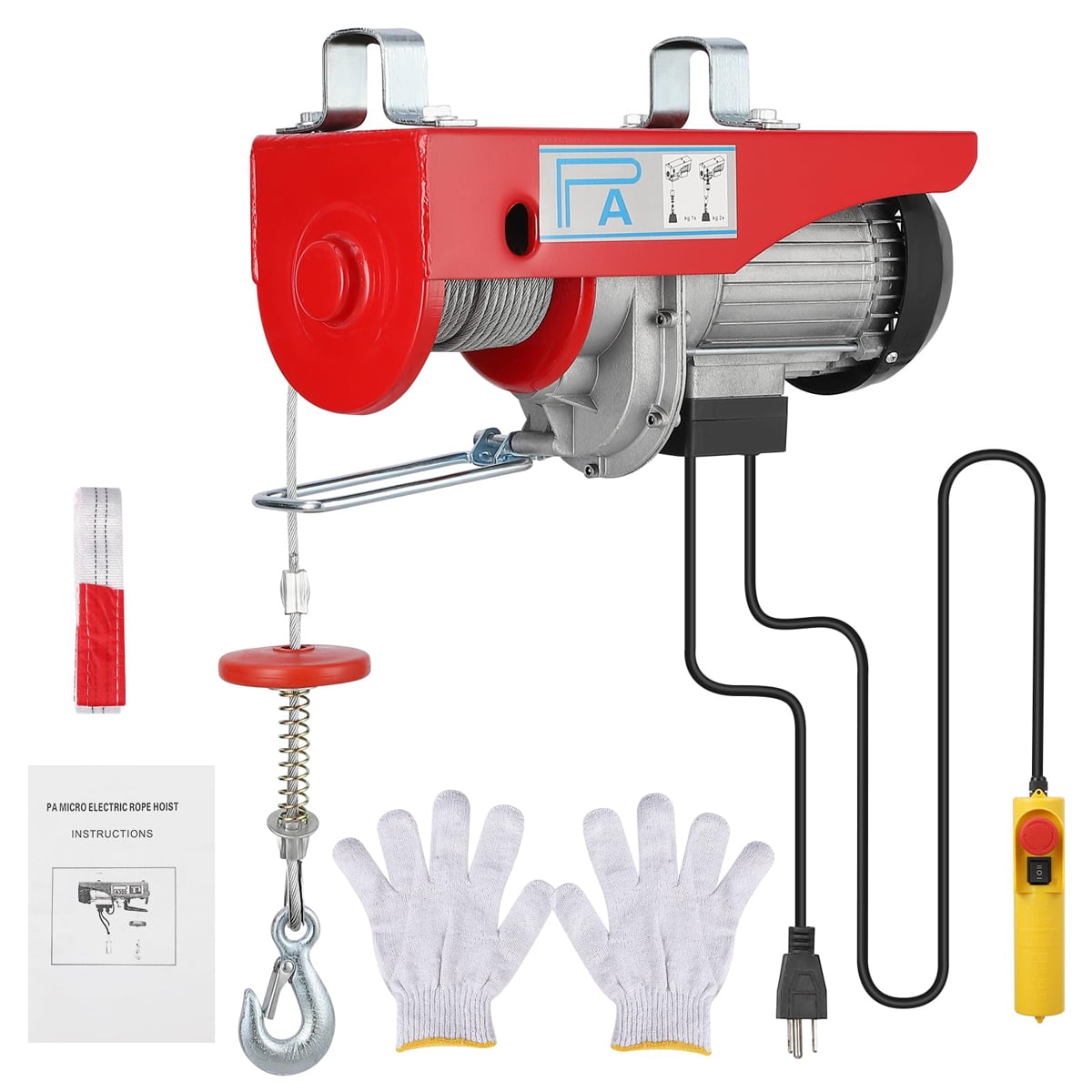 Faitaliicy Electric Hoist Electric Steel Wire Winch With Remote Control ...