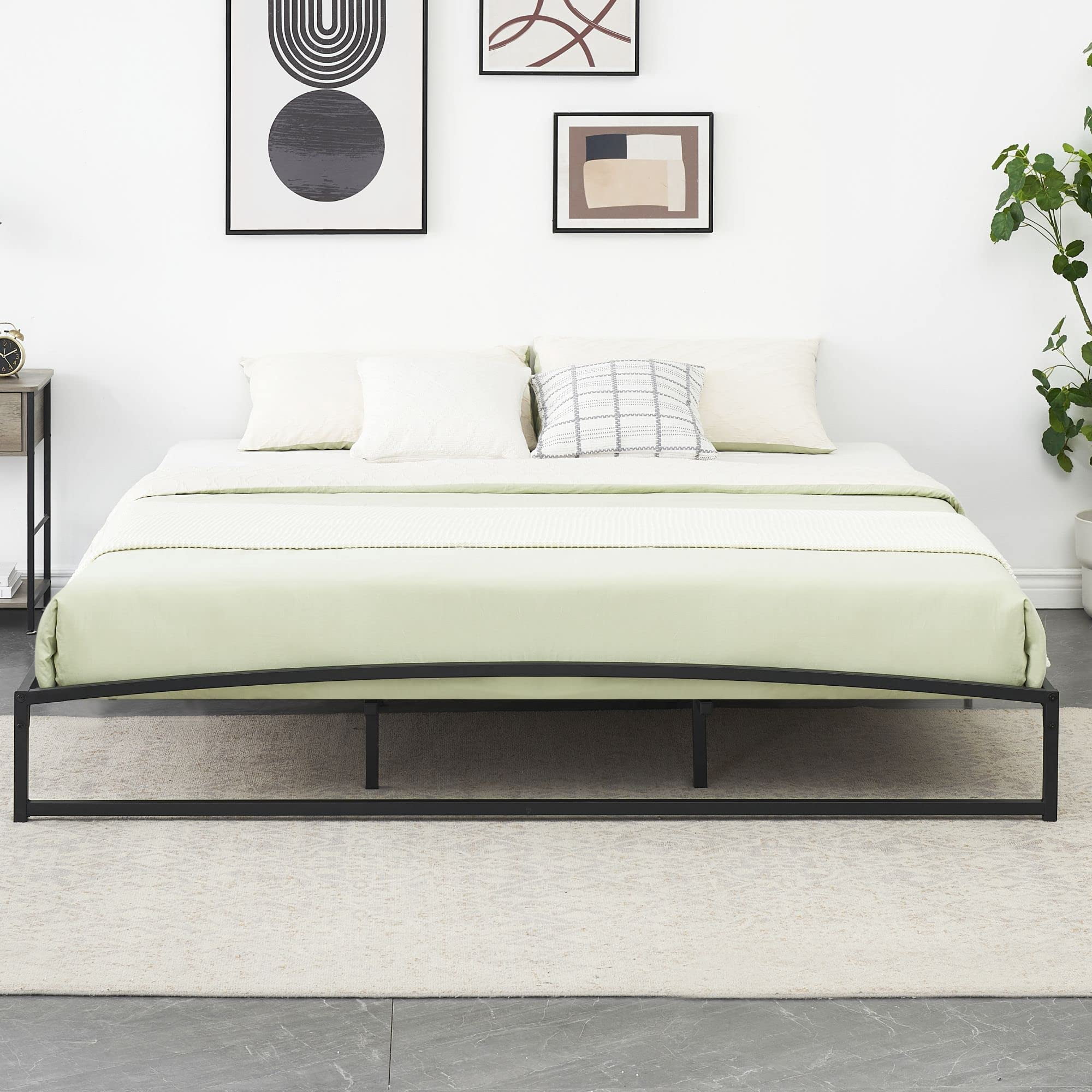 Faitaliicy Low Profile Platform Bed Frame Heavy Duty Metal Twin Bed ...