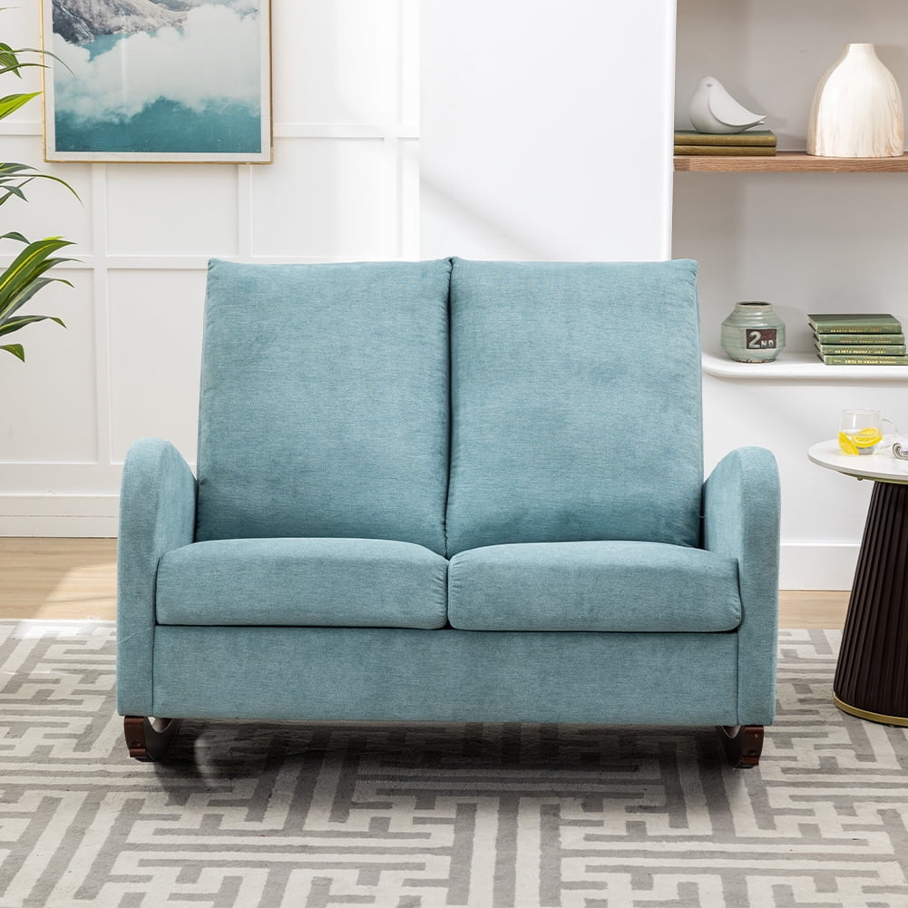 Faitaliicy Upholstered Rocking Chair Wide Rocker Armchair Relax Sofa ...