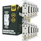 Faith [10-Pack] Duplex Receptacle Outlet, Non-Tamper-Resistant 3-Prong ...