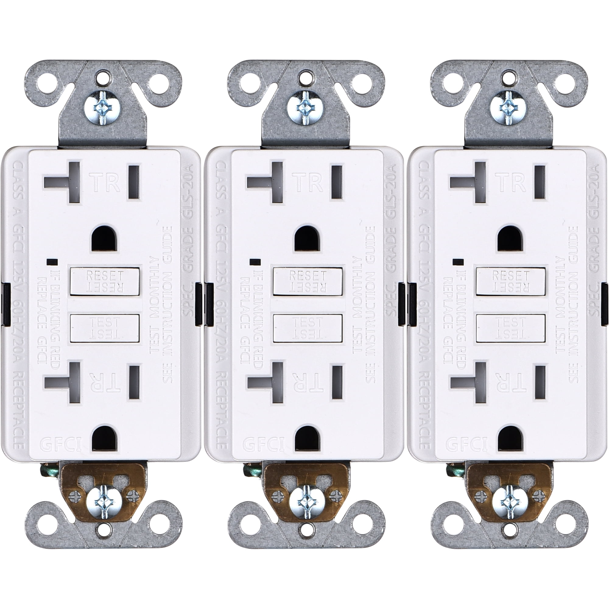 Faith 20A GFCI Outlets, Slim, Tamper-Resistant GFI Receptacles, White ...