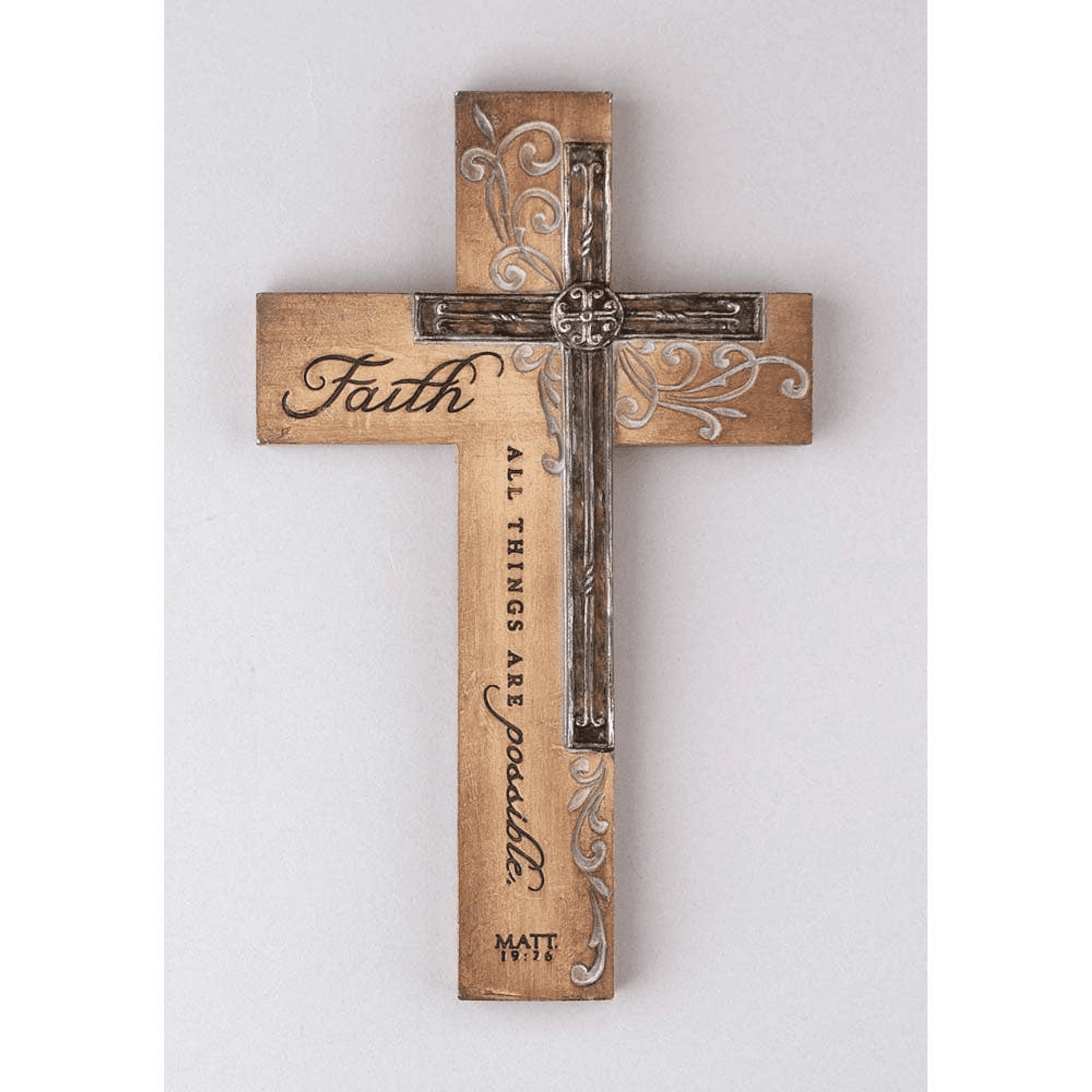 Faith All Things Double Wall Cross - Walmart.com