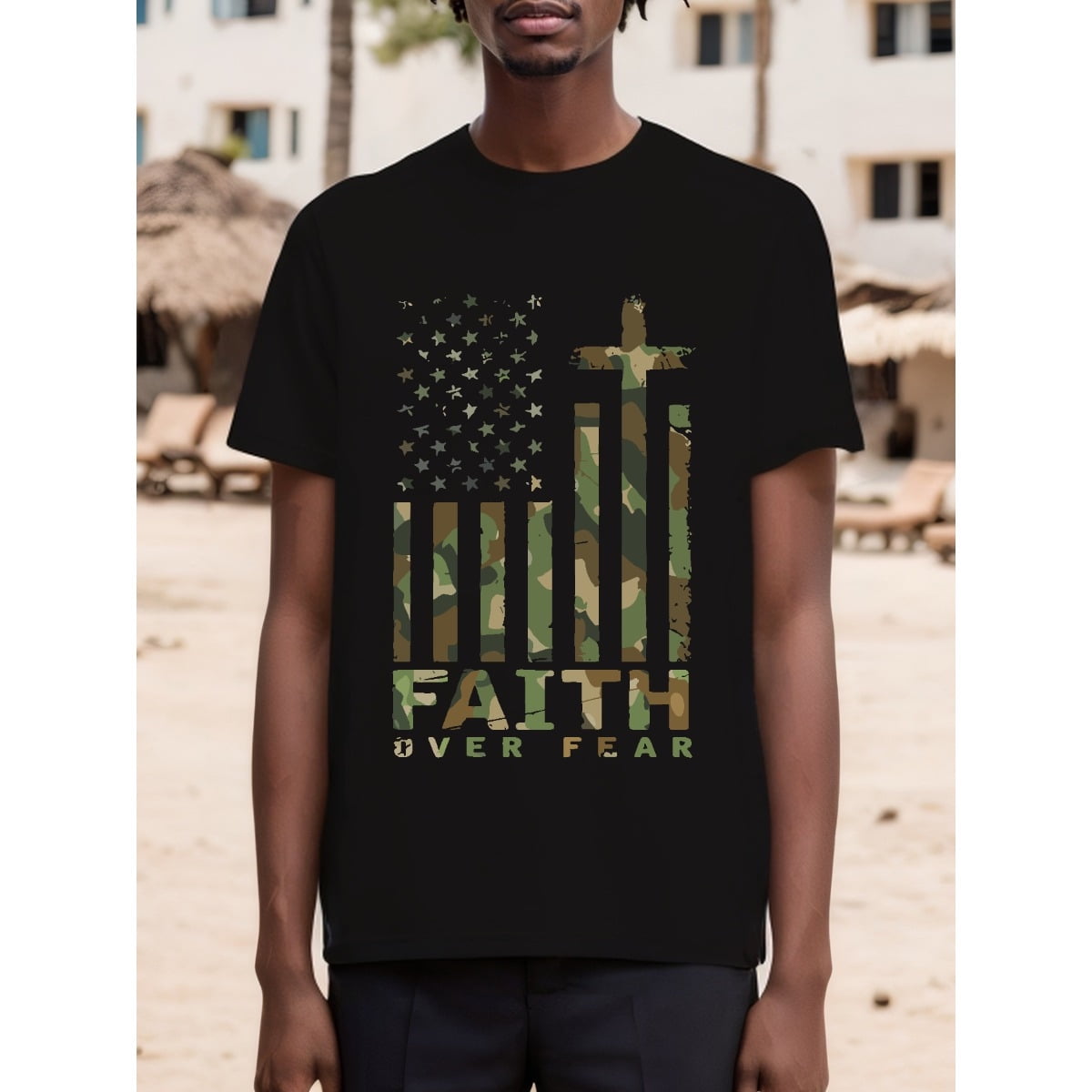 The Faith-And-Patriotic Fusion T-Shirt, Which Combines a Cross in ...