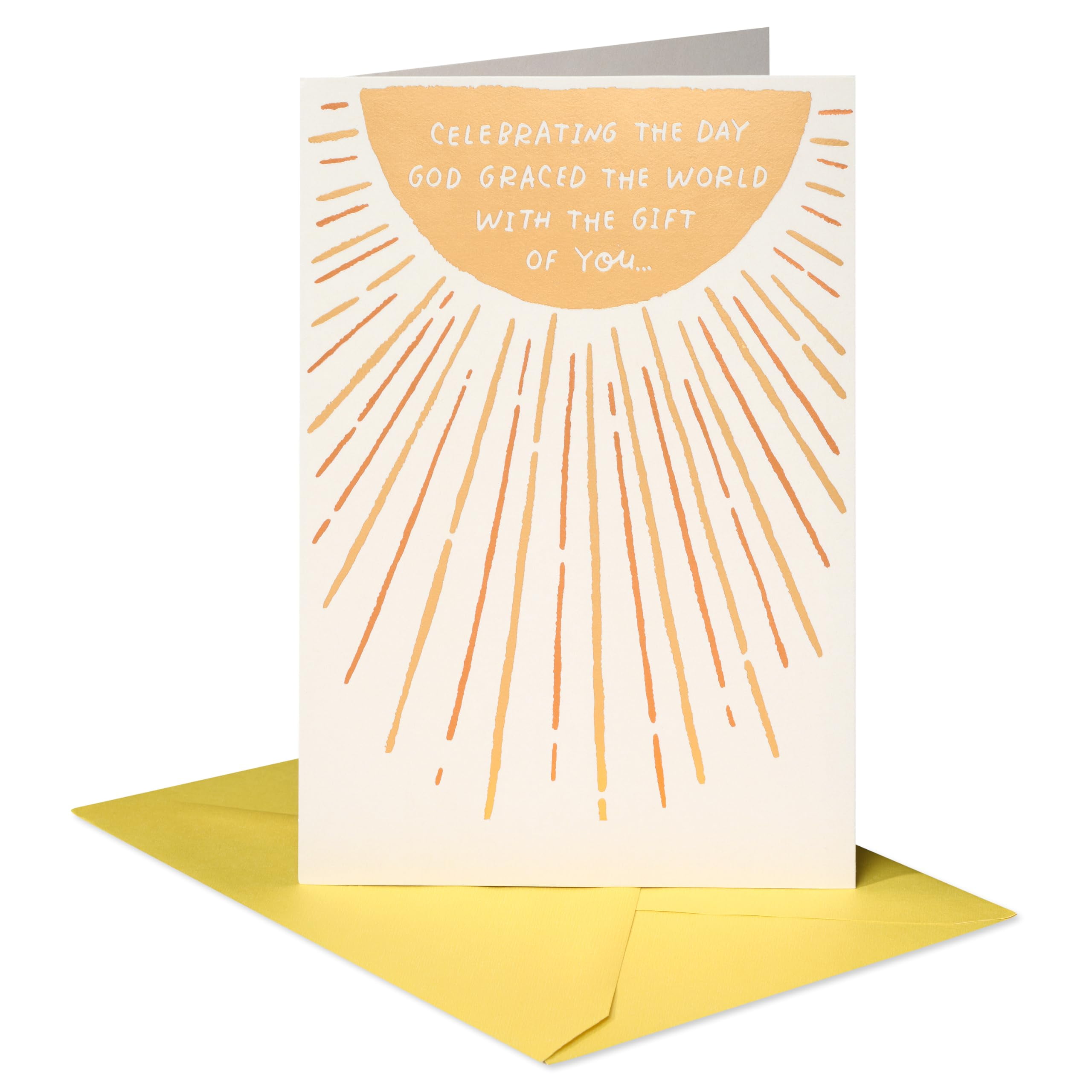 Faith Based Birthday Card, Gold and Copper Foil Sun Rays, Inspirational ...