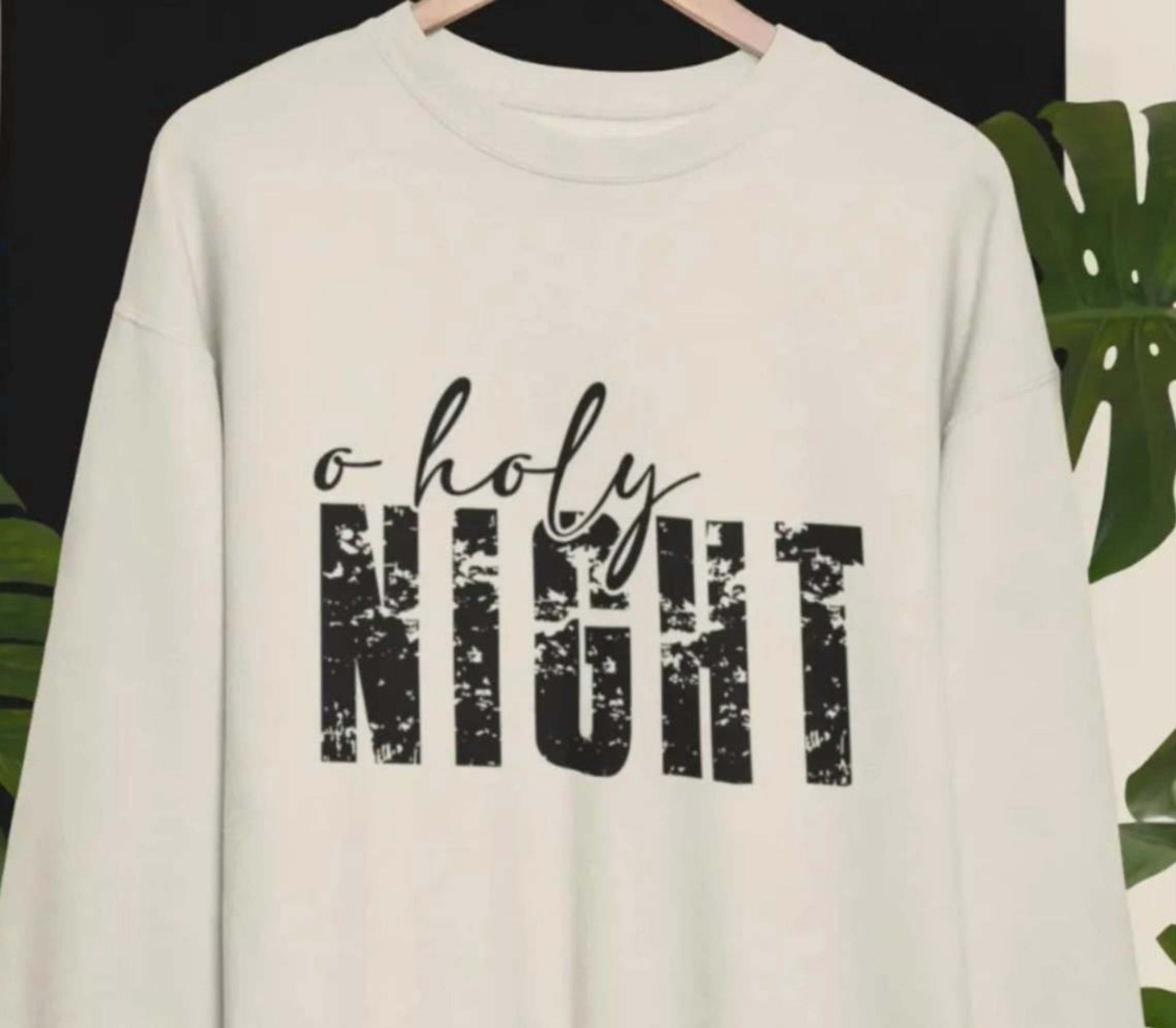 Faith-Based Tee, O Holy Night Nativity Shirt, Christian T-Shirt, Jesus ...