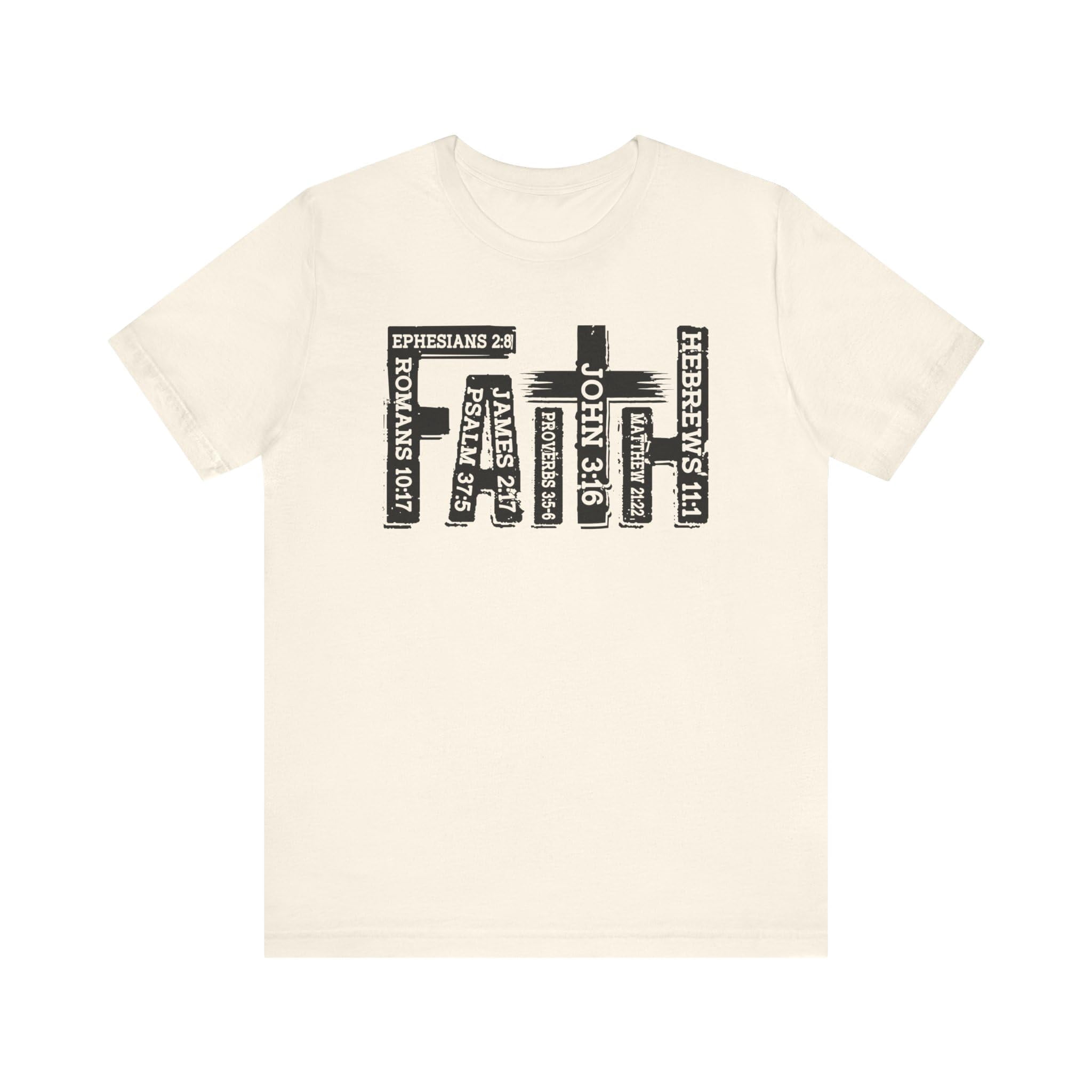 Faith Bible Verse T-Shirt Christian Religious Tee | John 3:16 Cross ...