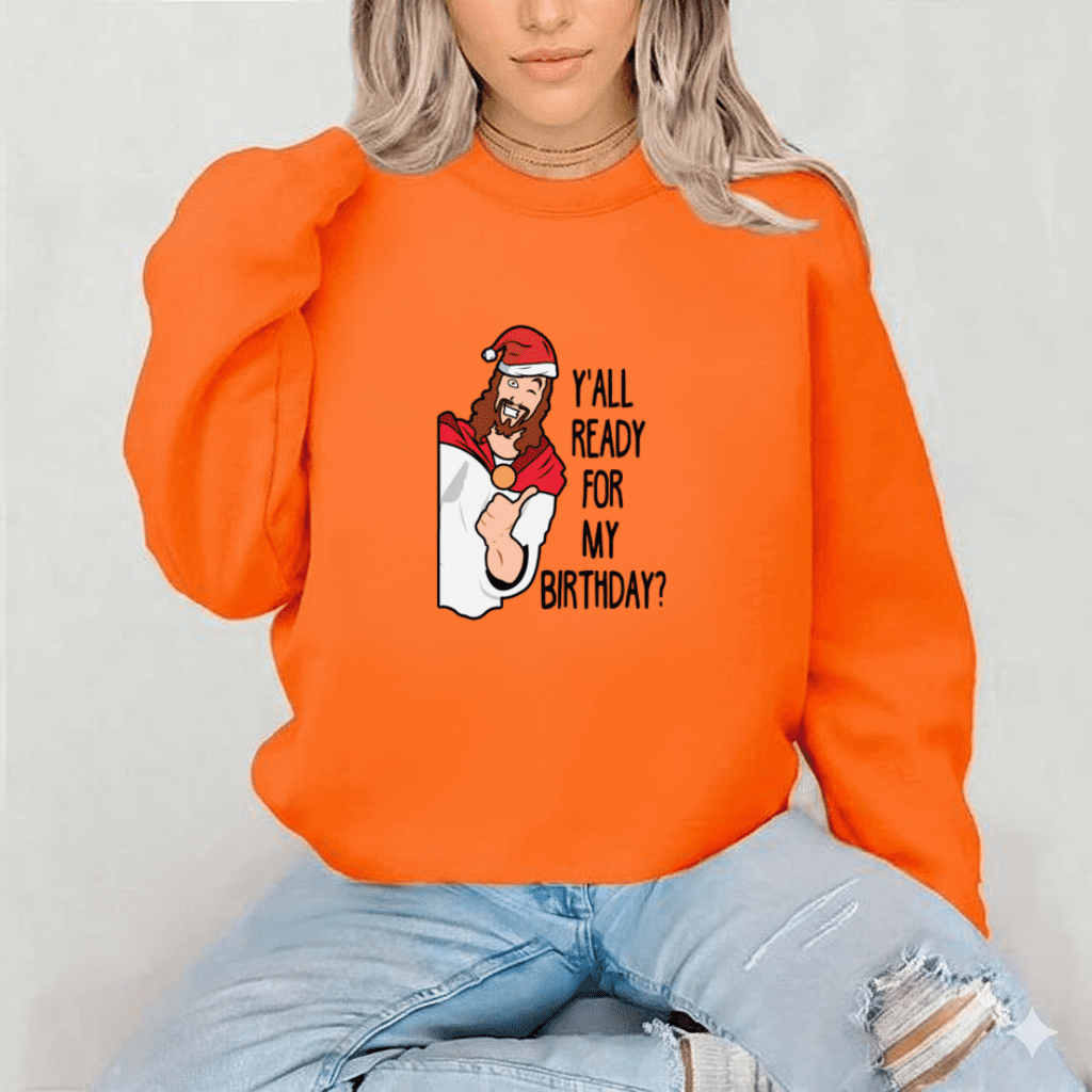 Faith Birthday Jesus Holiday Faith Celebration Fun Sweatshirt, up to ...