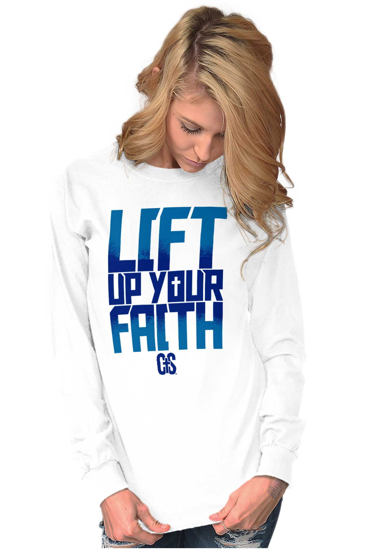 Faith Blessed Holy Spirit Jesus Long Sleeve TShirt Men Women Brisco Brands X - Walmart.com