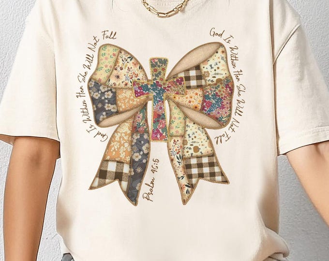 Faith Bow Sweatshirt or T-Shirt, Christian Graphic Tee, DTG Printed ...