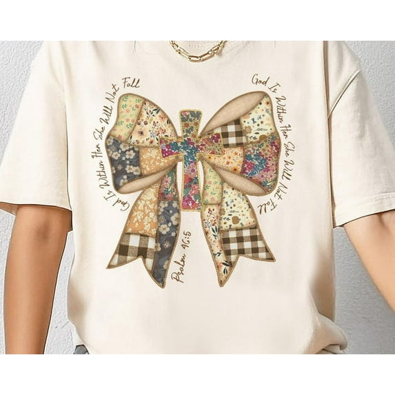 Faith Bow Sweatshirt or T-Shirt, Christian Graphic Tee, DTG Printed ...