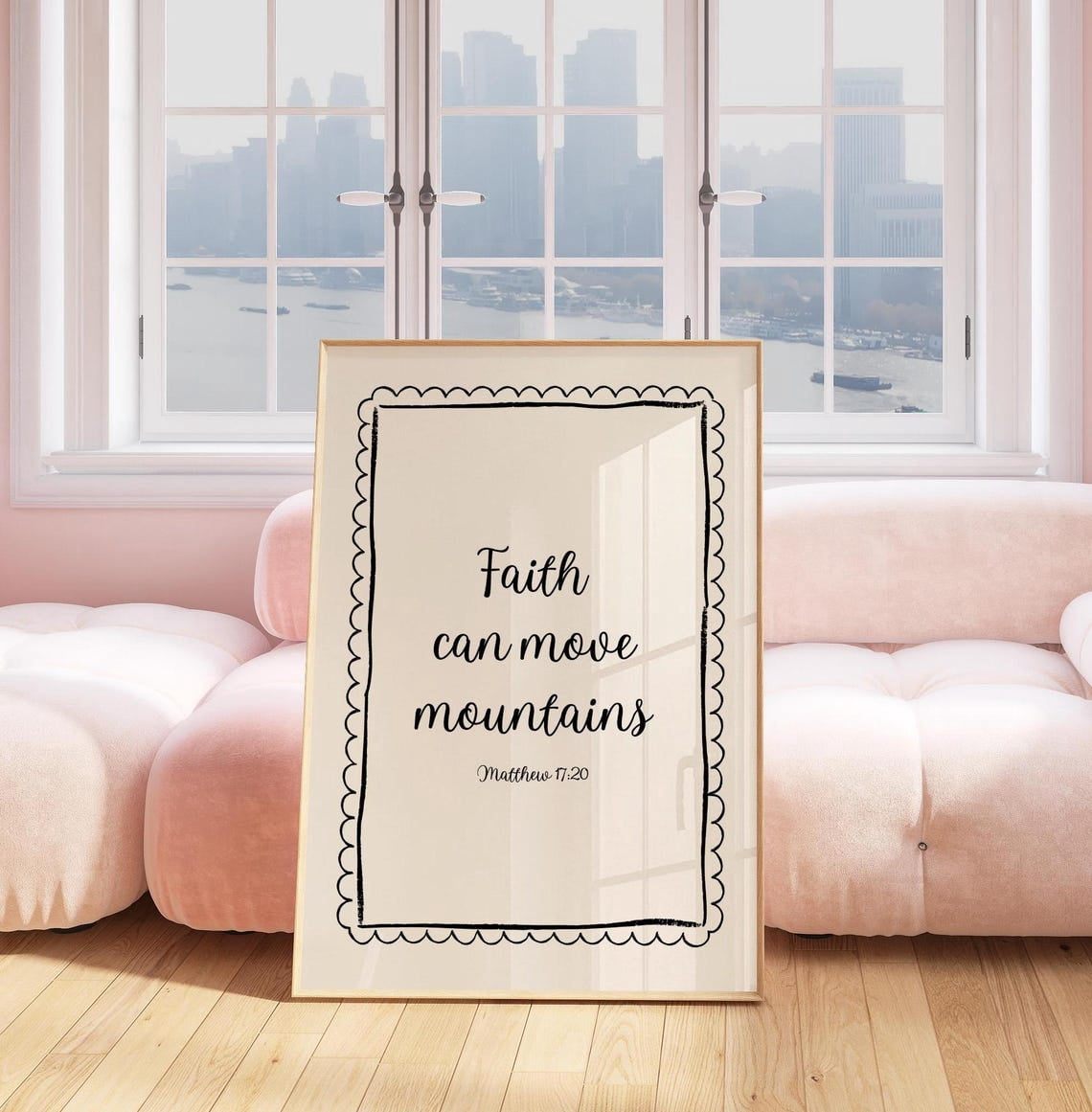 Faith Can Move Mountains Christian Scripture Wall Art, Unframed Paper ...