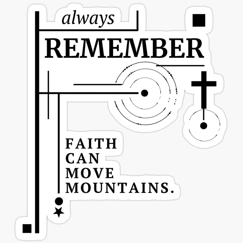 Faith Can Move Mountains Powerful Christian Faith Stickerphone Decal ...