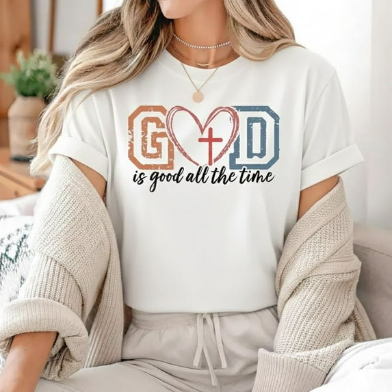 Faith Christian Bible Verse Cross Graphic Tee Jesus Lover Gift Shirt ...
