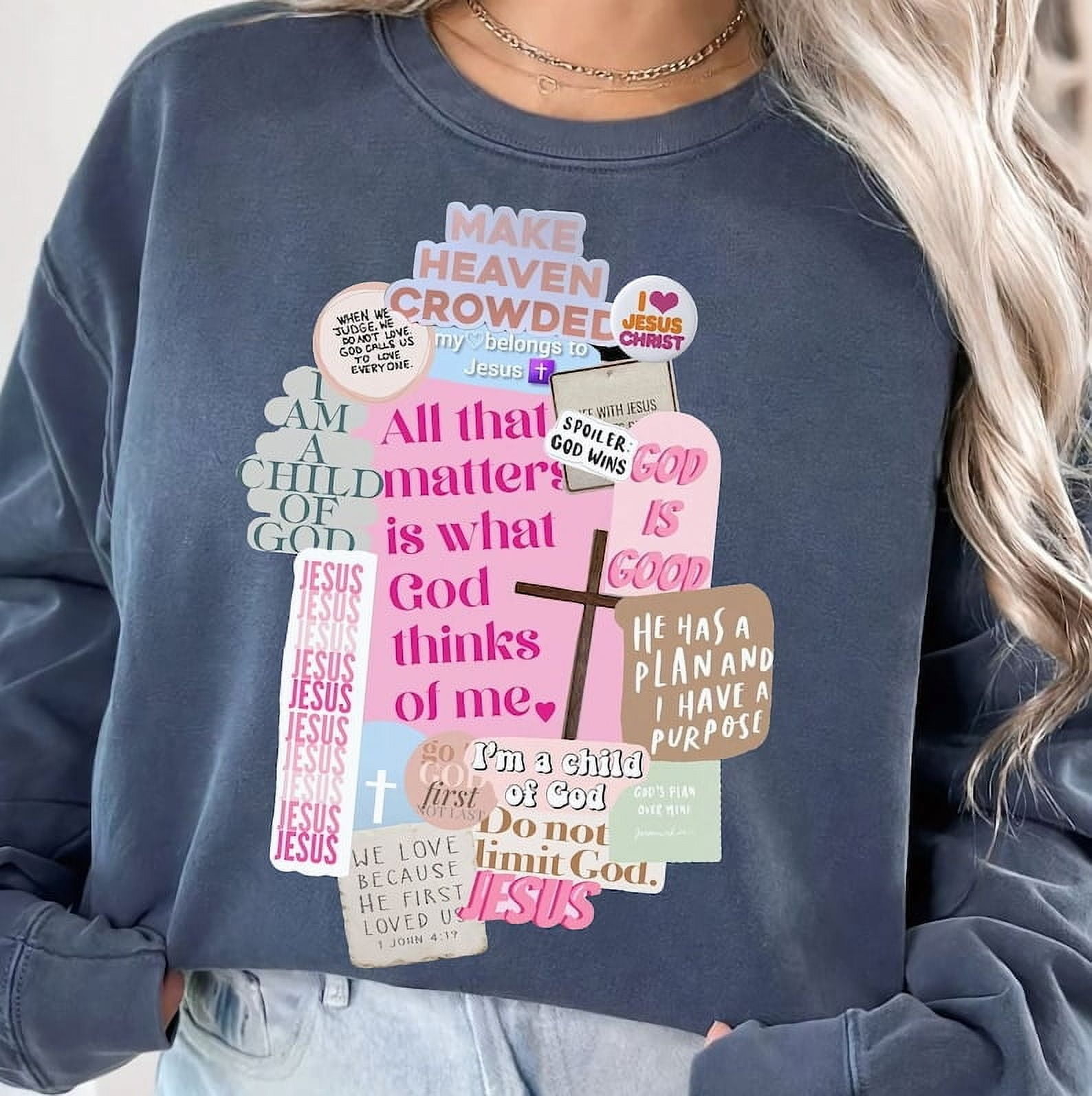 Faith Christian Shirt, Jesus Collage Shirt, God Christian Sweatshirt ...