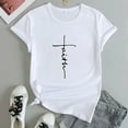 Faith CrO1SS T-S1Hirt Religion Design Print Wo Aesthetic Clothes Devout ...