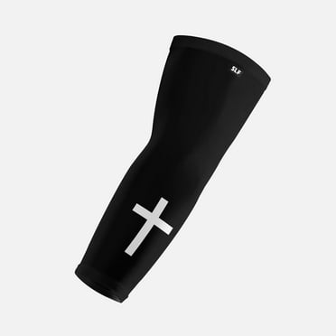 Faith Cross White Protective Arm Sleeve: Perfect Fit, Stretchy, Warm ...