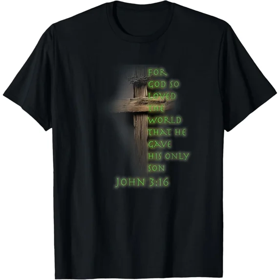 Faith Cross Bible Verse Christian Reflection Inspirational Unisex T ...