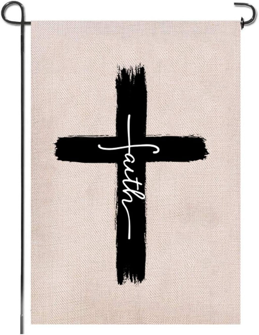 Faith Cross Christian Garden Flag 12.5 x 18 Inch House Flag Double ...