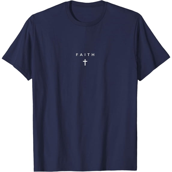 Faith Cross Minimalist Christian T-Shirt - Subtle Religious Design for ...