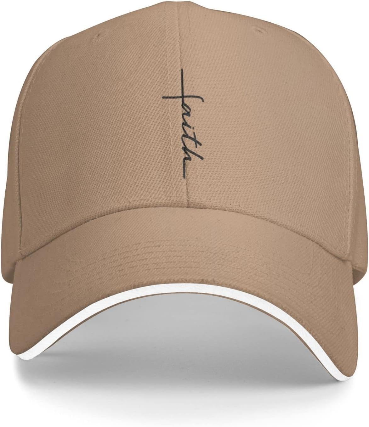 Faith Cross Script Christian Jesus Gifts Natural Baseball Cap Men Women ...