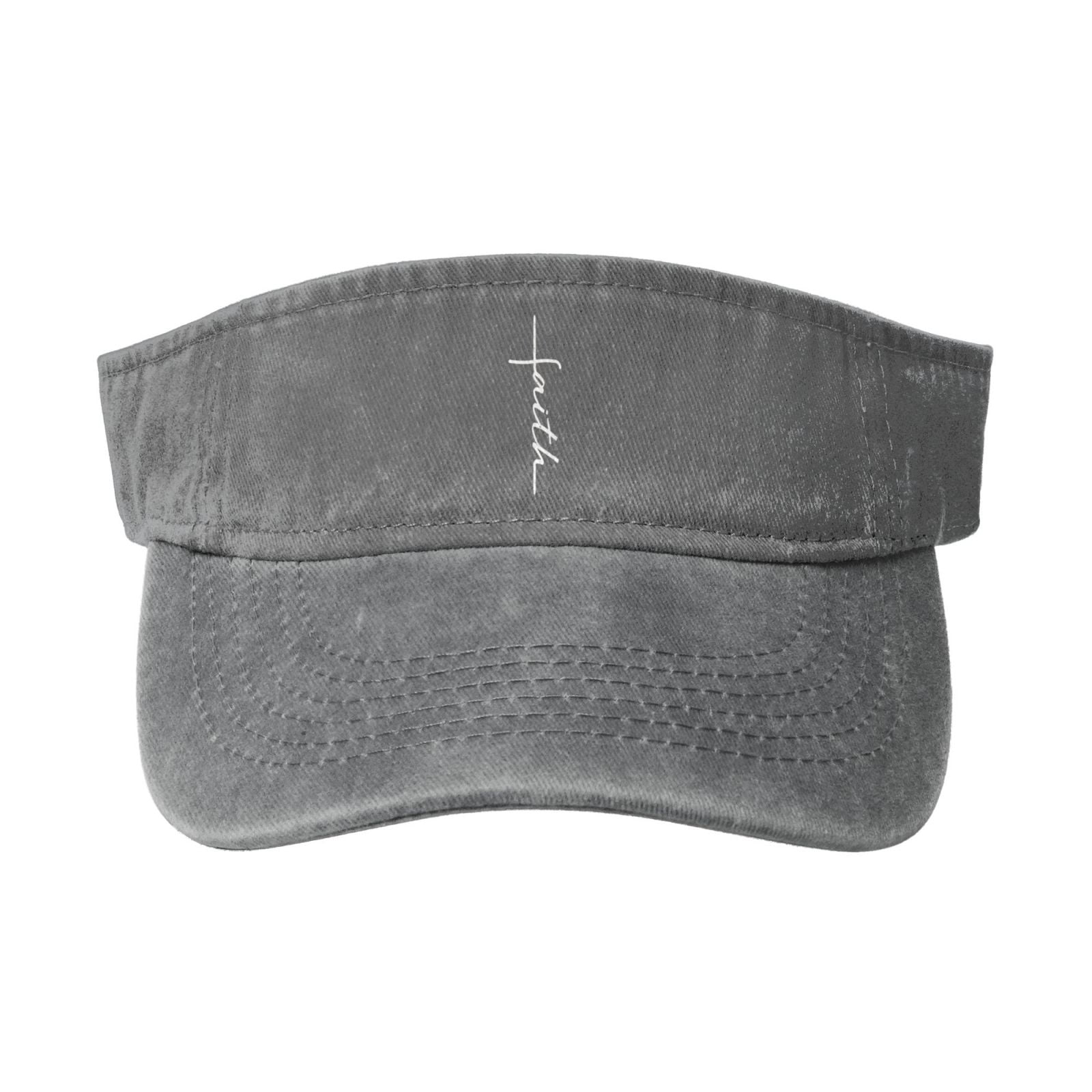 Faith Cross Script Christian Jesus Sun Visor Hats for Women Men ...
