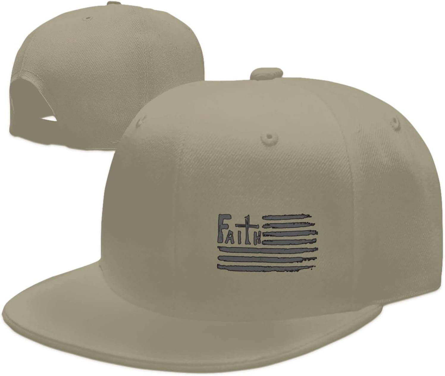 Faith Cross with USA Flag Flat Bill Baseball Cap Snapback Hats for Men & Women - Walmart.com