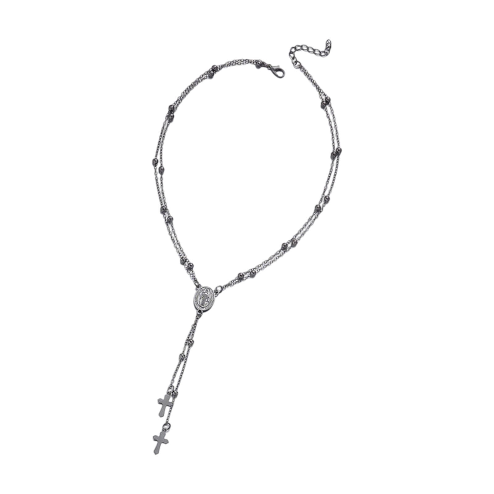 Faith Expression Alloy Necklace Featuring Y Shape Design With Holy ...