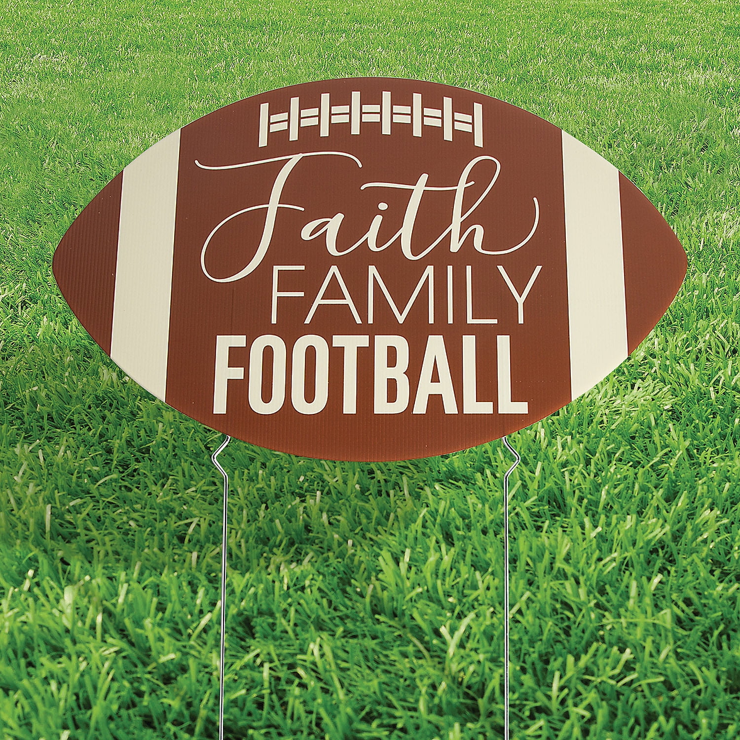 Faith Family Football Yard Sign, Party Decor, Fall, 1 Pieces - Walmart.com