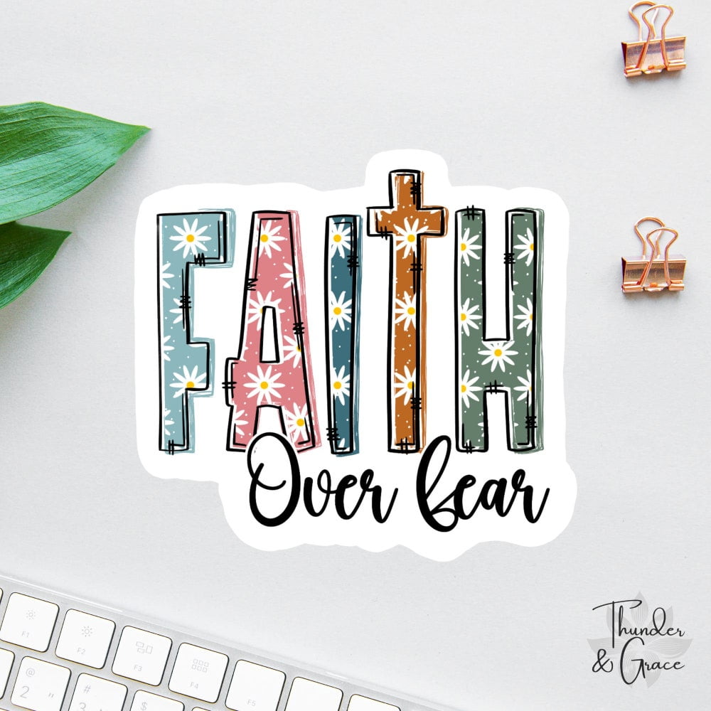 Faith Over Fear Sticker, Boho Sticker, Bible Sticker, Bible Journal ...
